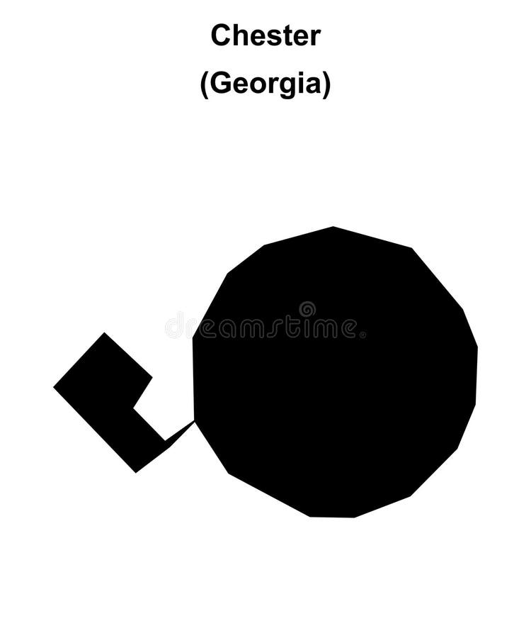 Chester outline map stock vector. Illustration of border - 387020672