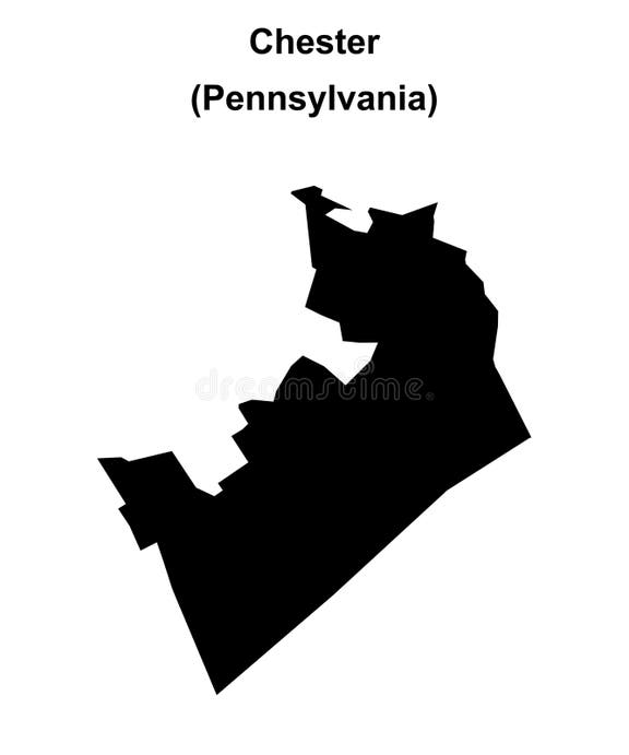 Chester outline map stock vector. Illustration of area - 357531957