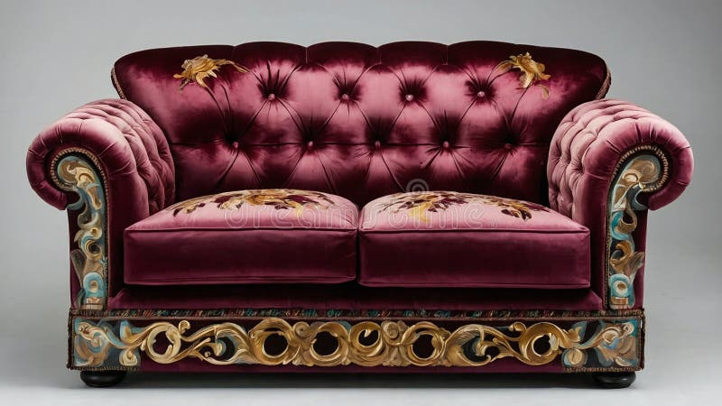 A Chester Sofa Studio Isolated Stock Illustration - Illustration of ...