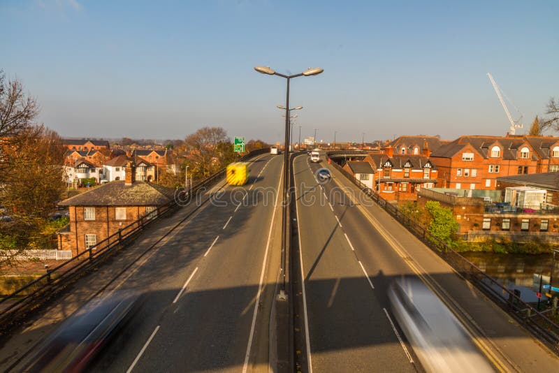 Chester, St Martins Way or the A5268 Stock Image - Image of blur ...