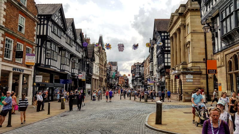 Chester town center editorial photography. Image of town - 170121012