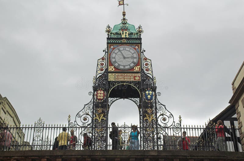 Chester town clock stock image. Image of iron, fingers - 959071