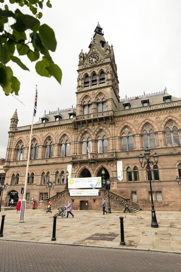 Urząd Miasta Przeglądać Od Werburgh. Chester. Anglia Zdjęcie Stock ...