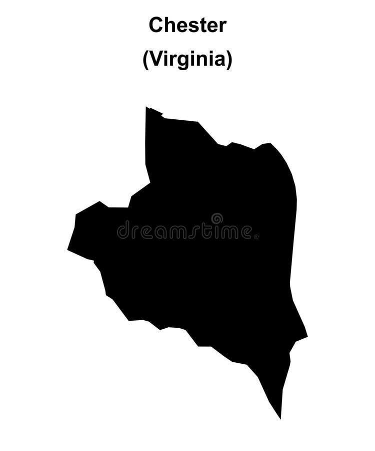 Chester outline map stock vector. Illustration of isolated - 357616310