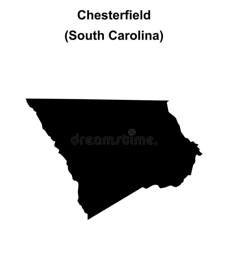 Chesterfield outline map stock vector. Illustration of outline - 361756837