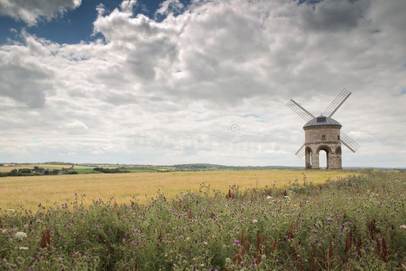 Chesterton Windmill Stone Tower Windmill with an Arched Base Stock ...