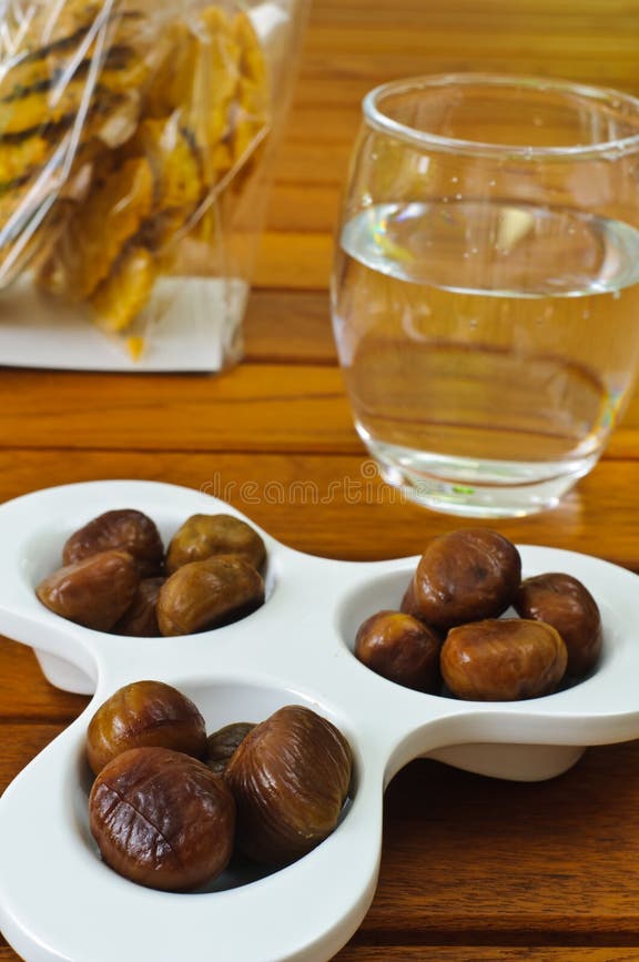 Chestnut stock image. Image of dish, decorative, bowl - 15991363