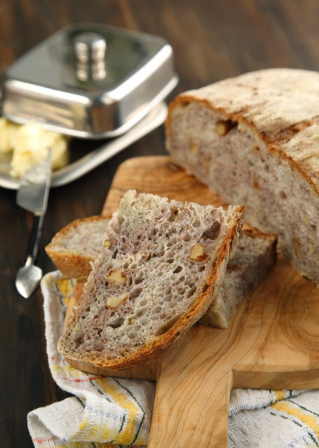 Chestnut Bread with Walnuts Stock Image - Image of loaf, chestnut: 28704091