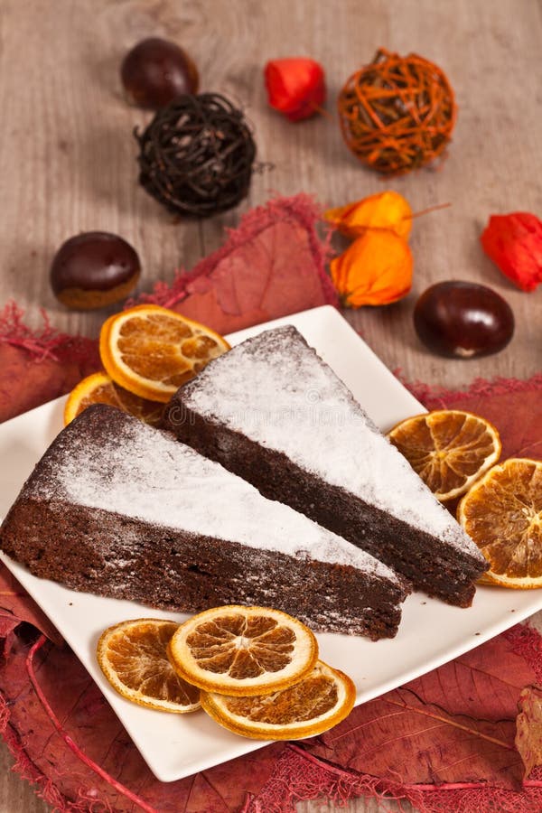 Chestnut cake stock image. Image of brown, brownie, cake - 21749417