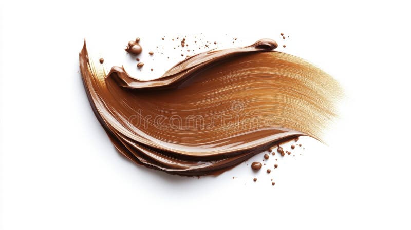 Chestnut Color Brush Stroke Isolated on White Background Stock ...