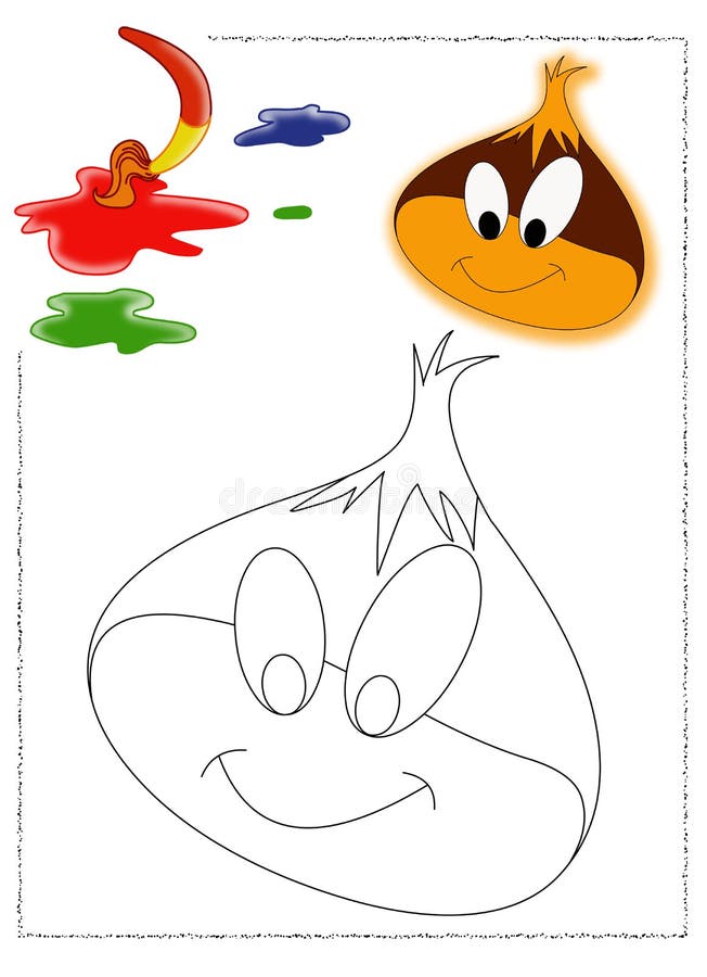 Chestnut coloring stock illustration. Illustration of children - 23582227