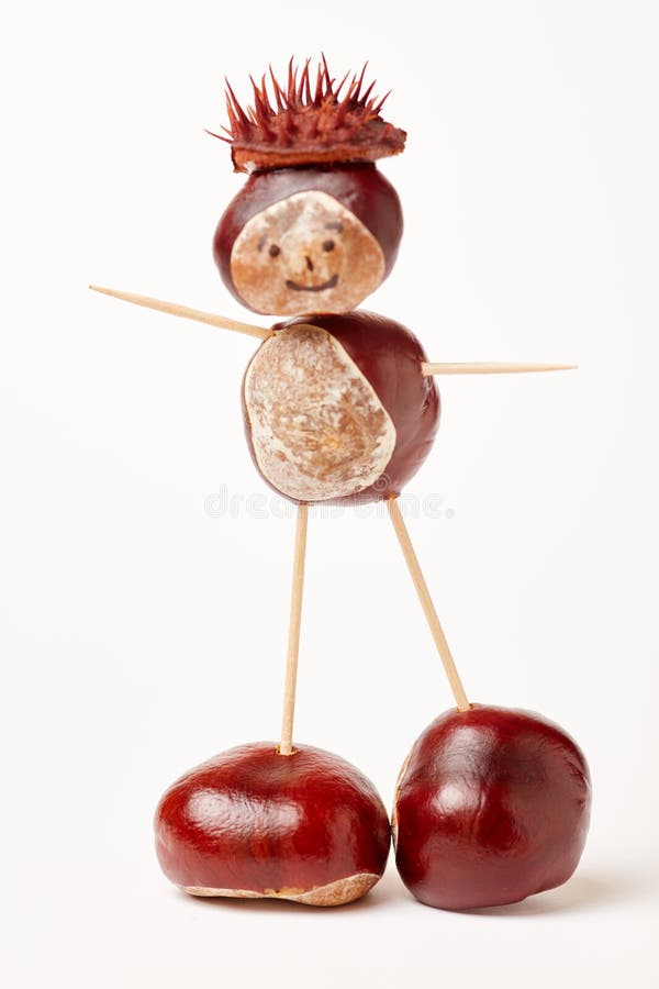Chestnut Figure with Toothpicks Stock Image - Image of tinker ...