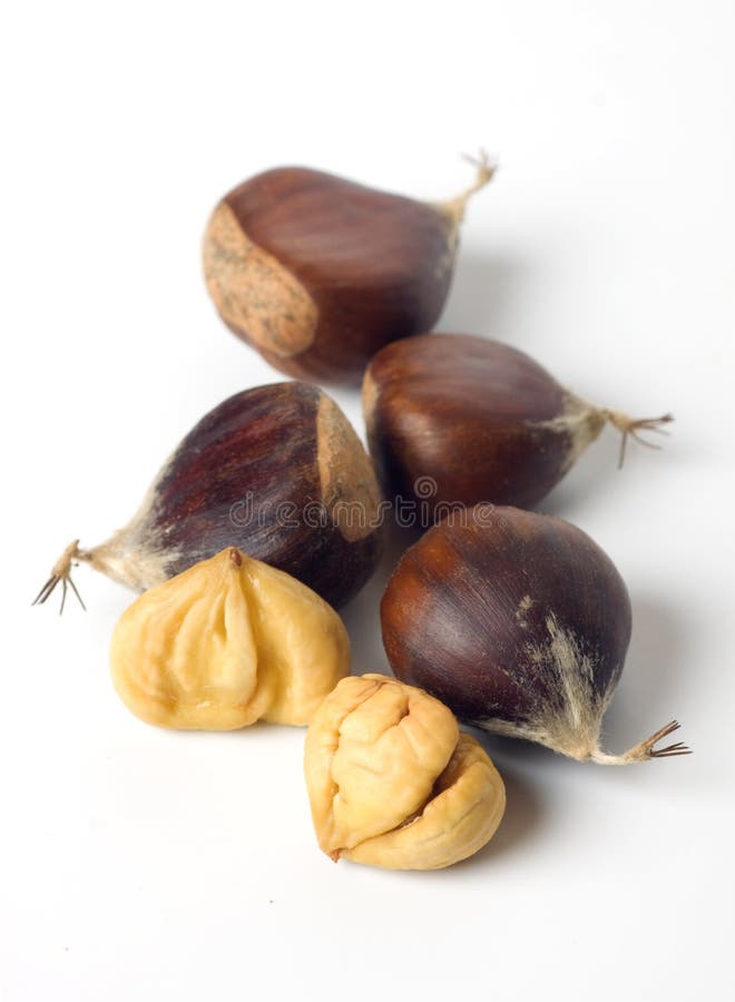 Chestnut Fruit in Shell on a Wooden Table Photo Stock Image - Image of ...