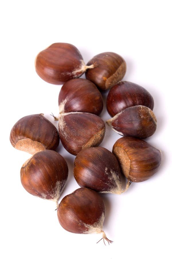 Chestnut Fruit in Shell on a Wooden Table Photo Stock Image - Image of ...