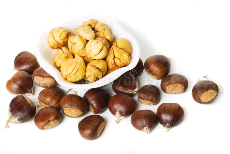 Chestnut Fruit in Shell on a Wooden Table Photo Stock Image - Image of ...