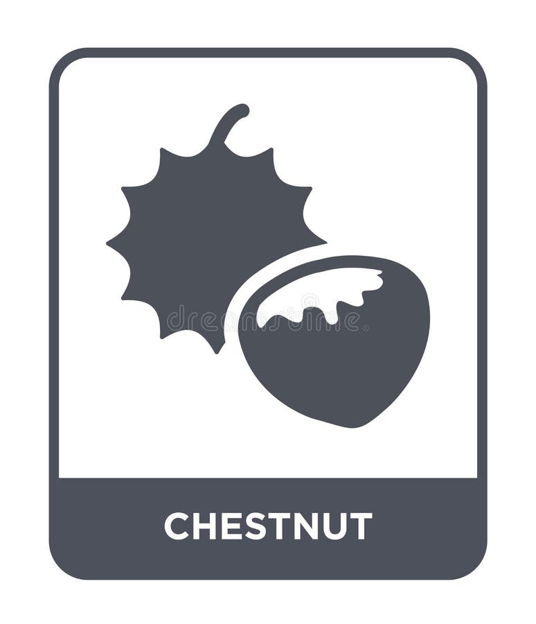 Chestnut Icon in Trendy Design Style. Chestnut Icon Isolated on White ...