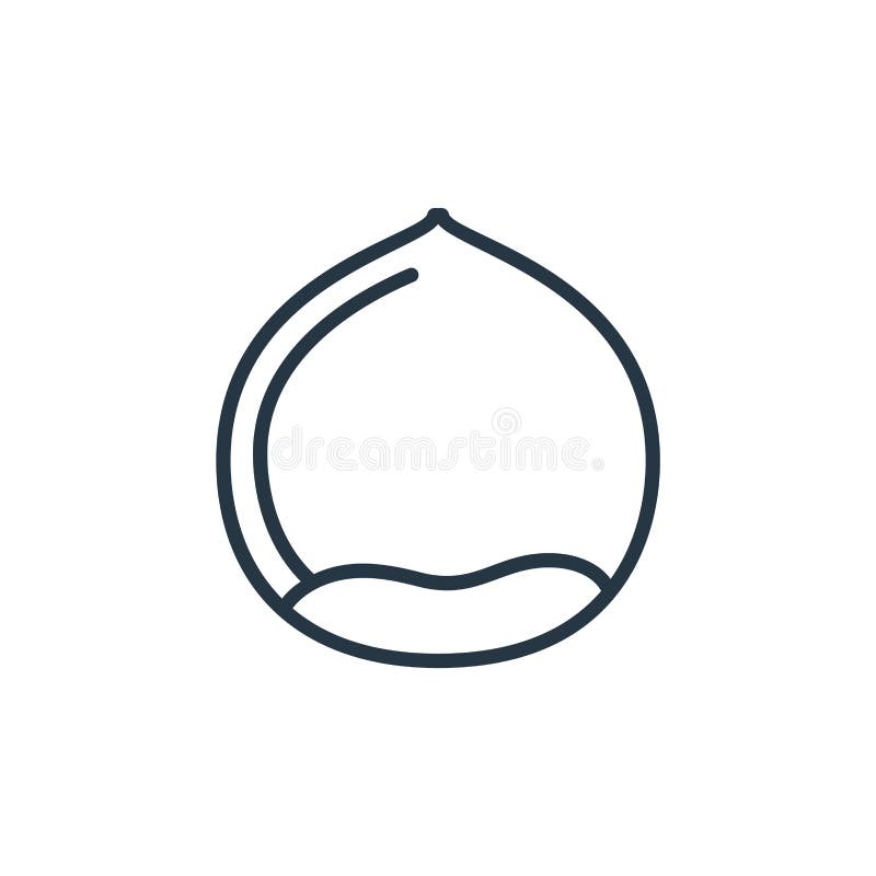 Chestnut Icon Vector from Food Concept. Thin Line Illustration of ...