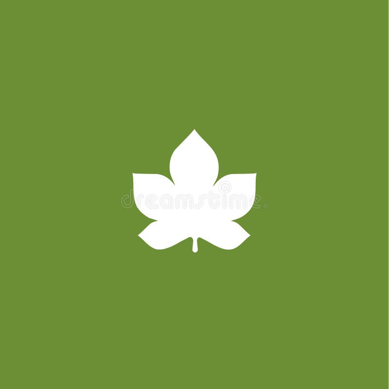 Chestnut Abstract Stylized Fall Leaves Card Template. Stock Vector ...