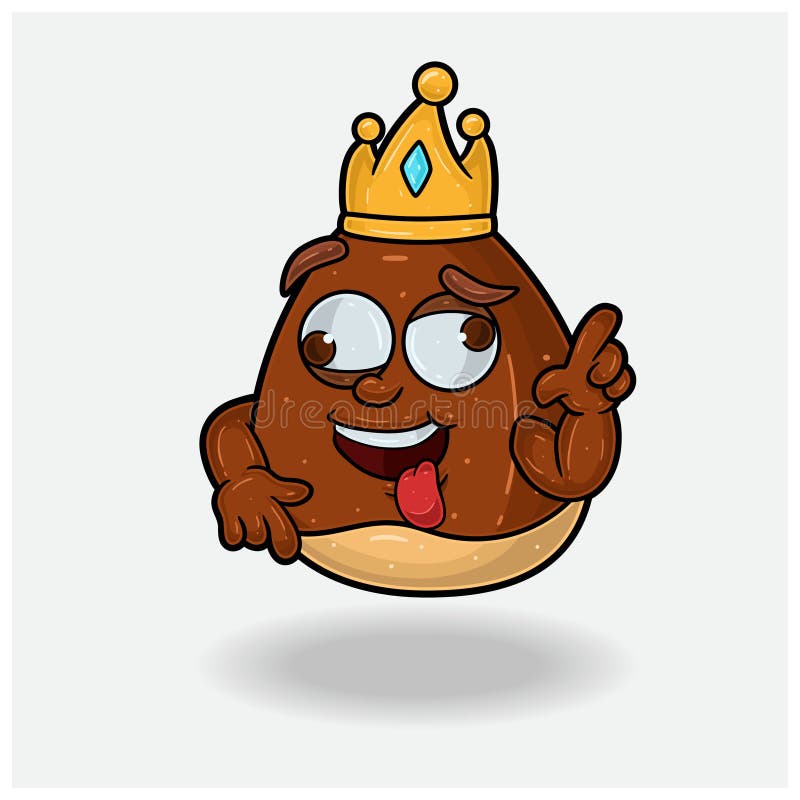 Chestnut Mascot Character Cartoon with Crazy Expression. for Brand ...