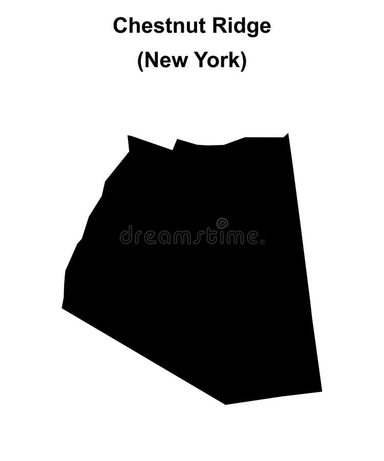 Chestnut Ridge outline map stock illustration. Illustration of blank ...