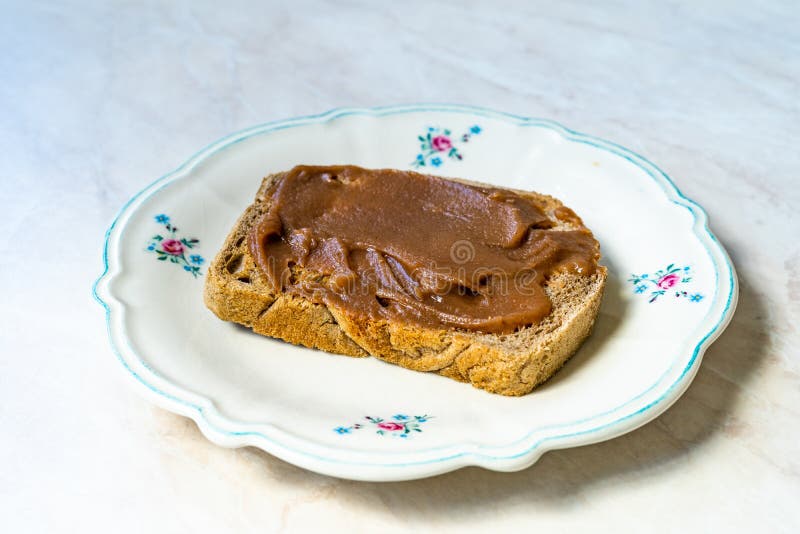 Chestnut Spread Paste with Toast Bread Slice. Creme De Marrons Stock ...