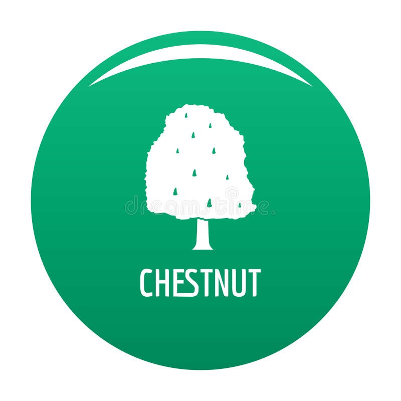 Chestnut Tree Icon Vector Green Stock Vector - Illustration of lush ...