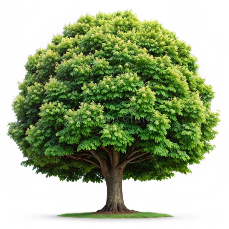 Chestnut Tree Isolated on Transparent Background Stock Illustration ...