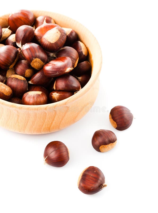 Chestnuts isolated stock image. Image of healthy, plate - 23976883