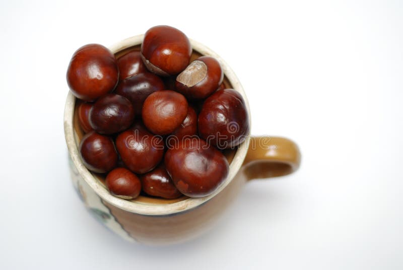 Chestnuts on pot stock image. Image of clay, traditional - 26943929