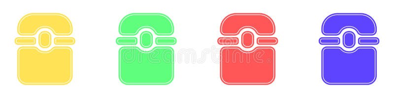 Chests Cartoon Vector Icon. Set of Vector Chests in Different Colors in ...