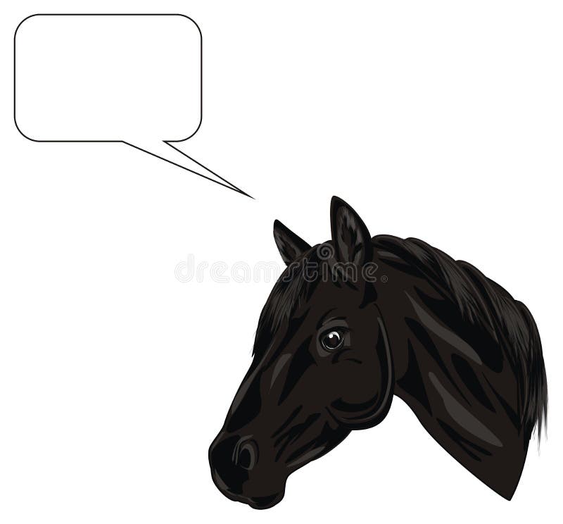 Cheval et signe propre illustration stock. Illustration du propre ...
