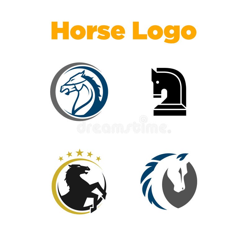 Cheval Logo Template illustration de vecteur. Illustration du ...