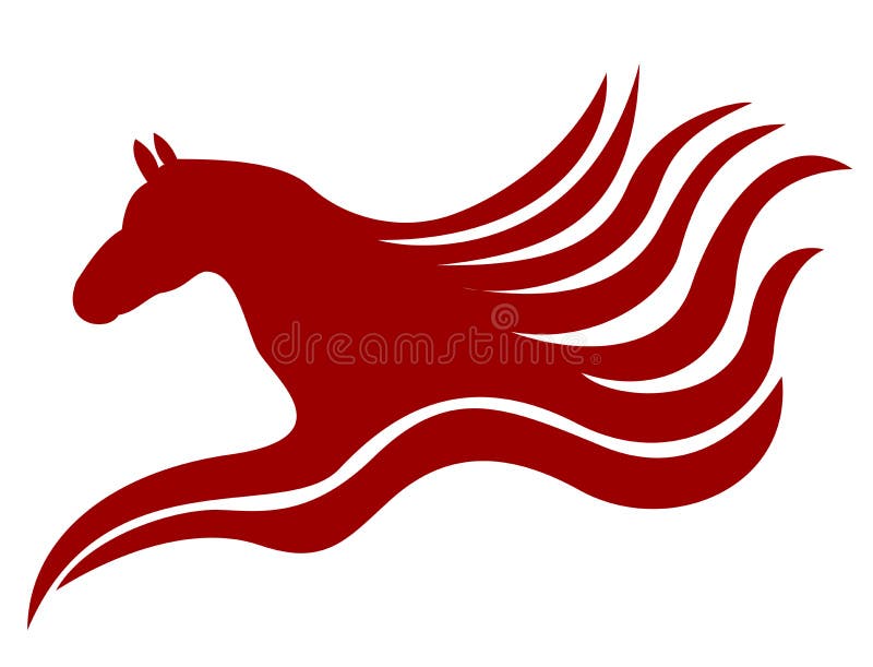 Logo de cheval illustration de vecteur. Illustration du ferme - 90514974