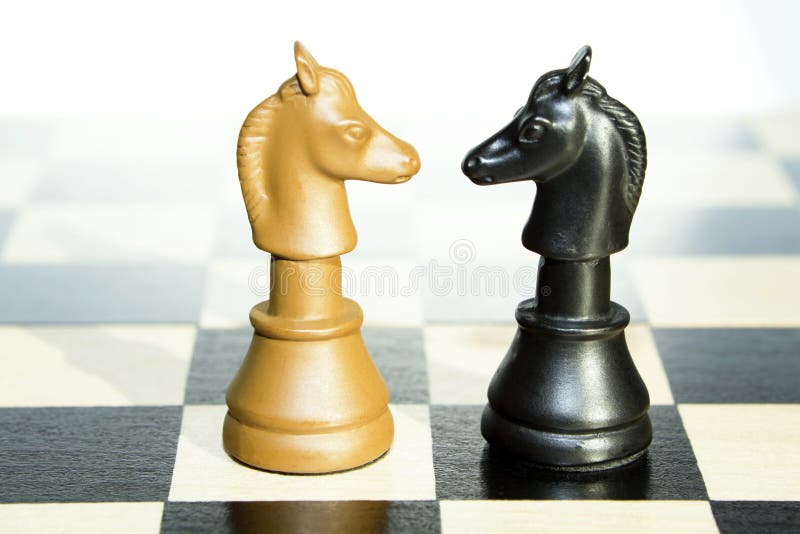 Chevaliers d'échecs image stock. Image du morceau, chevalier - 22069135