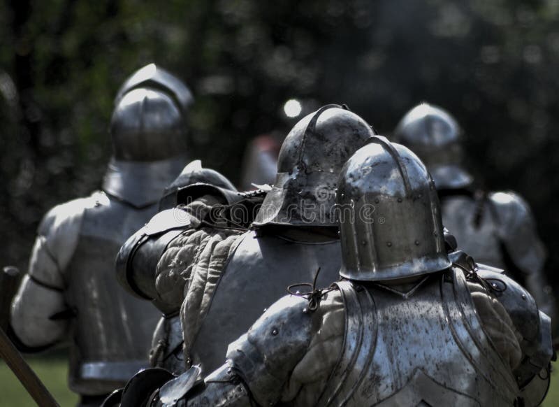 Chevaliers en Combat photo stock. Image of armure, renaissance - 644630