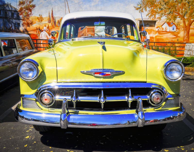 Detalles Convertibles Amarillos De La Parte Delantera De Chevrolet ...