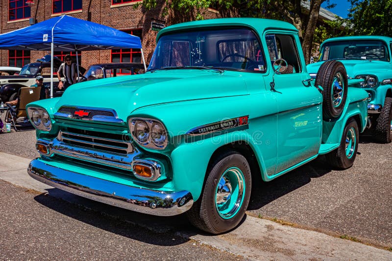 1959 Chevrolet Apache 3100 Stepside Pickup Truck Editorial Photo ...