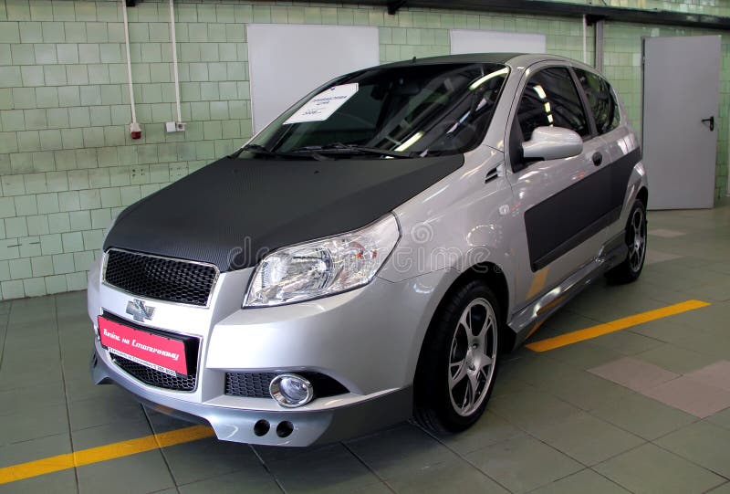 Chevrolet Aveo LS tuning editorial photography. Image of brand - 37456817