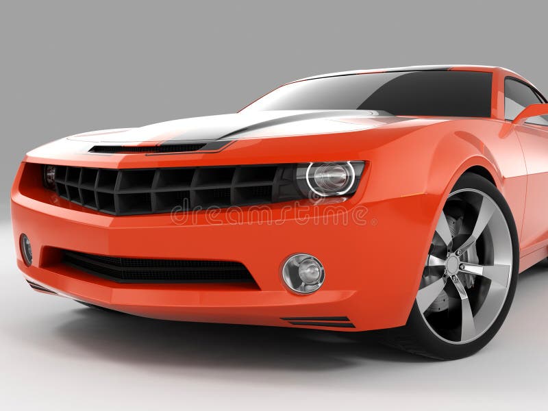 Chevrolet Camaro Concept 2009 Stock Illustration - Illustration of ...