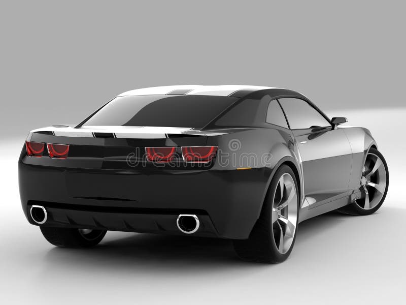 Chevrolet Camaro Concept 2009 Stock Illustration - Illustration of ...