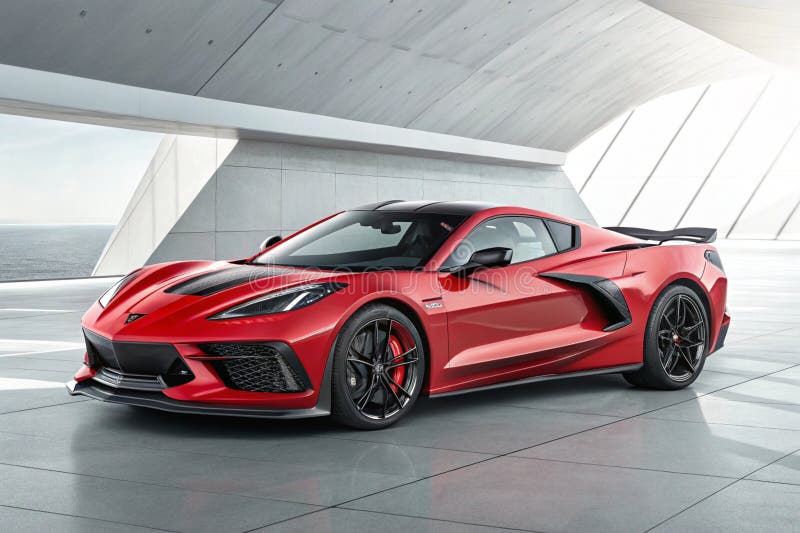 Chevrolet Corvette C8. Generated Using AI. Stock Illustration ...