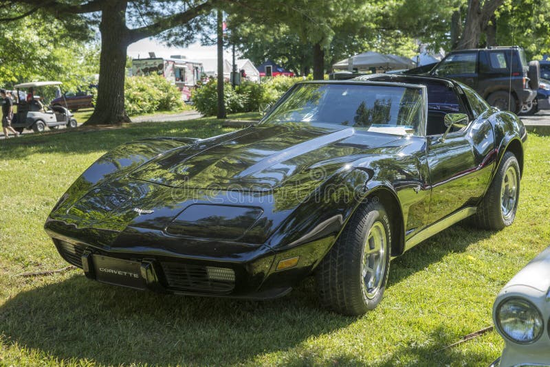 Chevrolet corvette editorial stock image. Image of black - 93376539