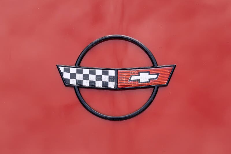 Chevrolet Corvette logo stock photo. Image of brand - 347127500