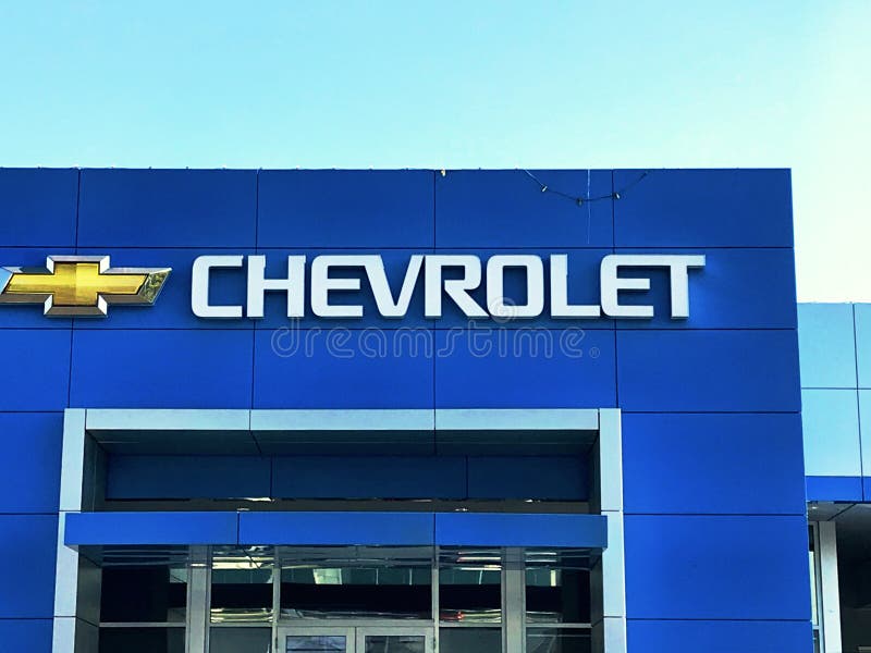 Chevrolet dealership editorial photography. Image of building - 202581432