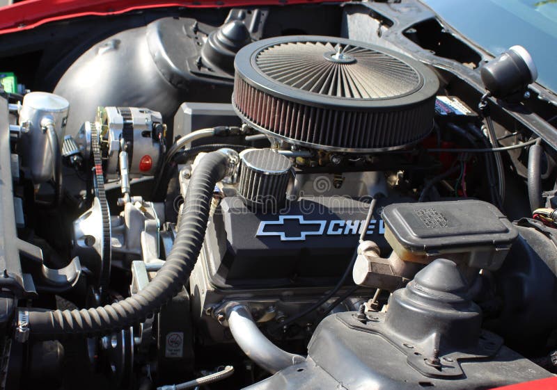 Chevrolet Engine in a Rebuilt 1987 Pontiac Firebird Formula Editorial ...