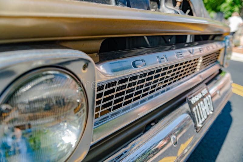 Chevrolet Lettering on Grille of Vintage Chevrolet Editorial Photo ...
