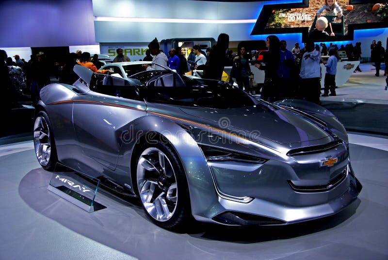 Chevrolet MI-Ray Concept Car Editorial Image - Image of sleek, events ...