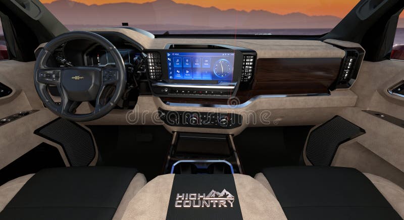 Chevrolet Silverado 2500HD High Country -Interior Editorial Stock Image ...