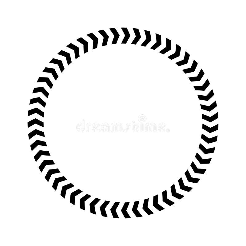 Chevron Circle Arrow Icon. Round Arrow Frame Stock Vector ...