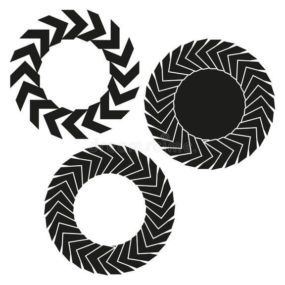 Chevron Circle Icon. Abstract Round Pattern. Circular Zigzag Symbol ...